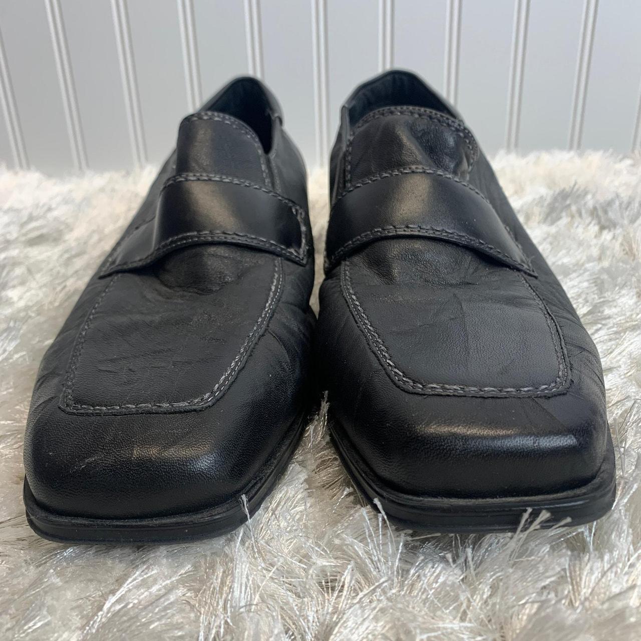 Donald by Donald J Pliner Black Leather Loafers Sz 9... - Depop