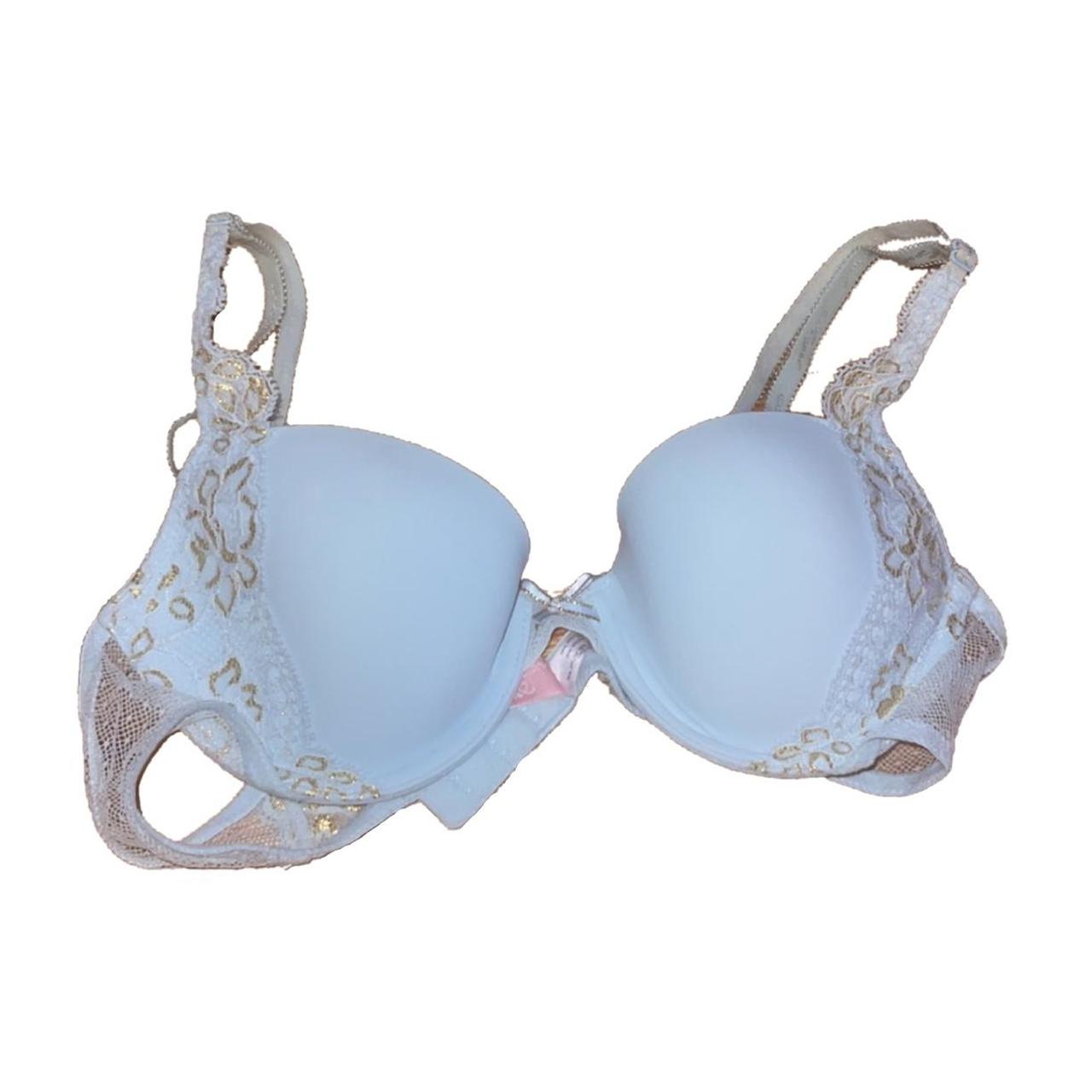 vintage light aqua blue and gold 2000s/2010s... - Depop