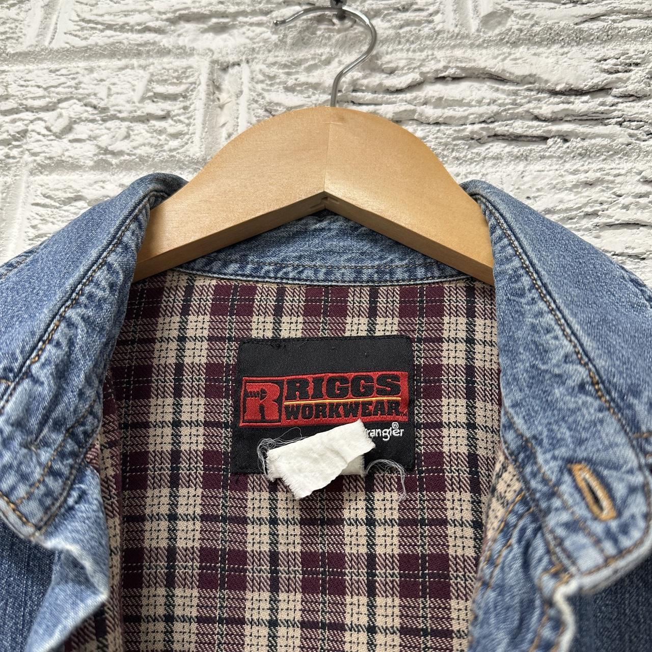 Riggs Workwear by Wrangler Blanket Lined Denim Shirt... - Depop