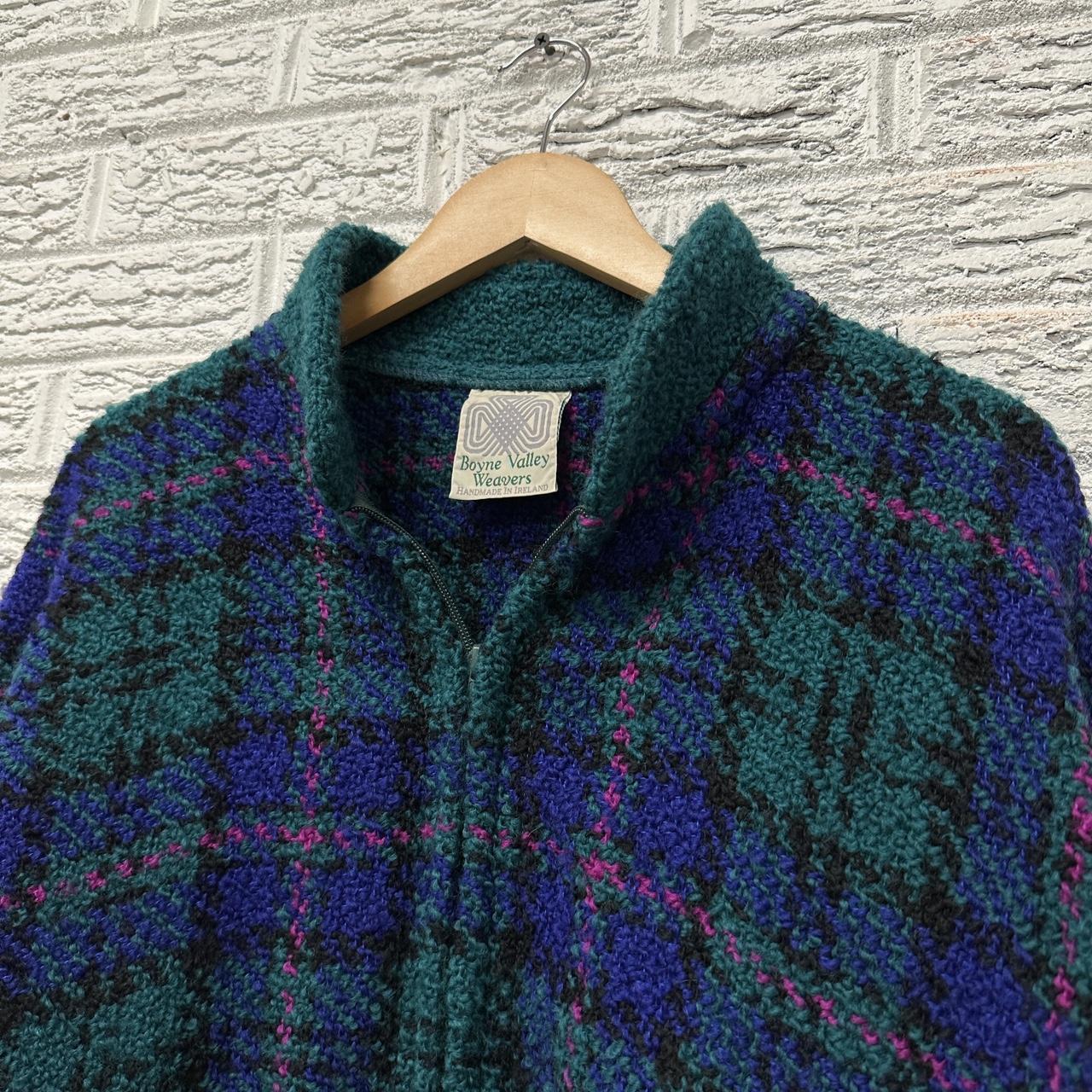 80s 100% Irish Wool Made in Ireland Plaid Jacket by... - Depop