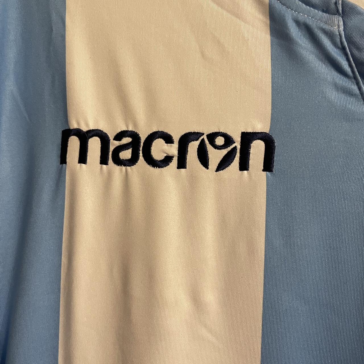 Macron Men's White and Blue T-shirt | Depop