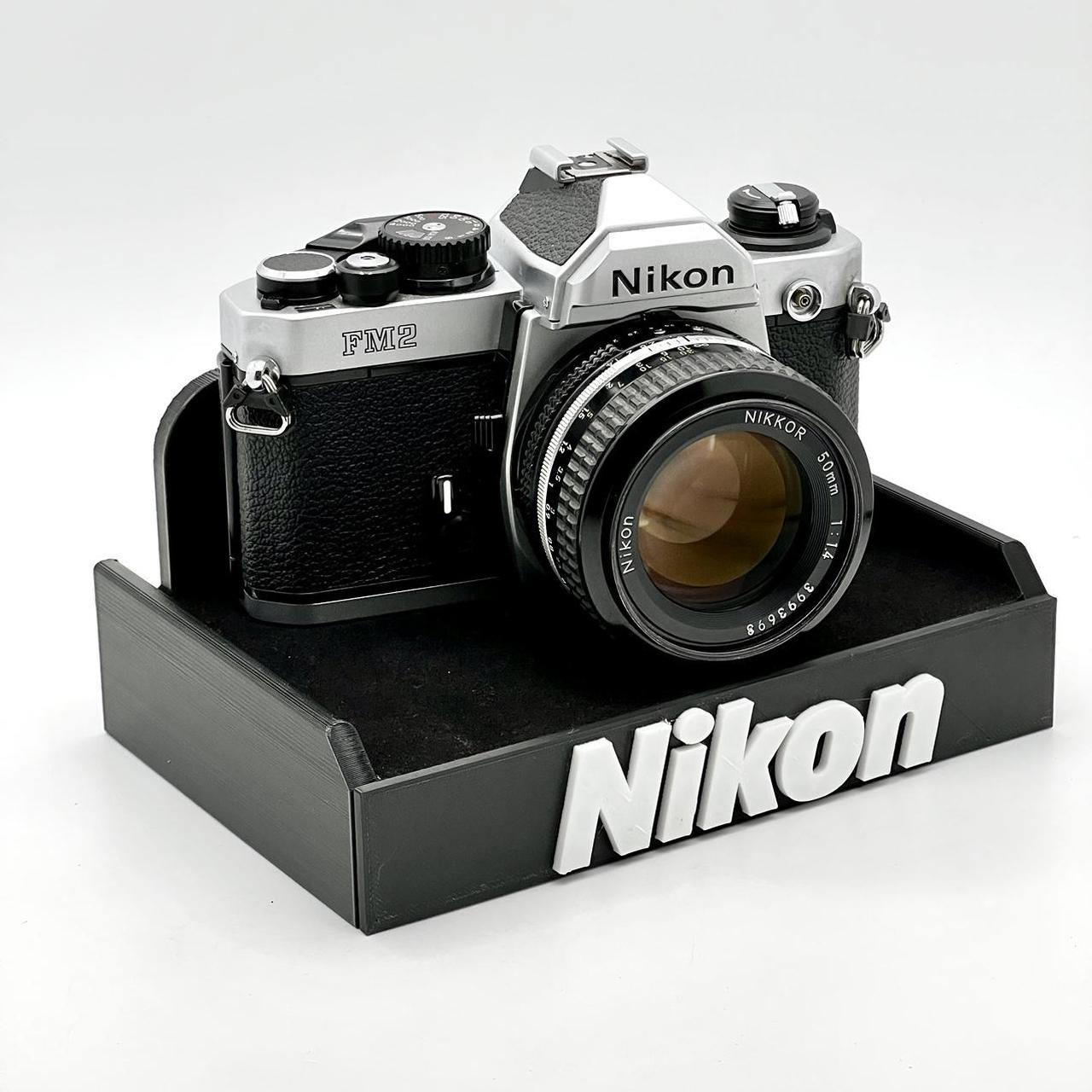 Nikon Camera Display Stand -Felt Finished Top -Fits... - Depop