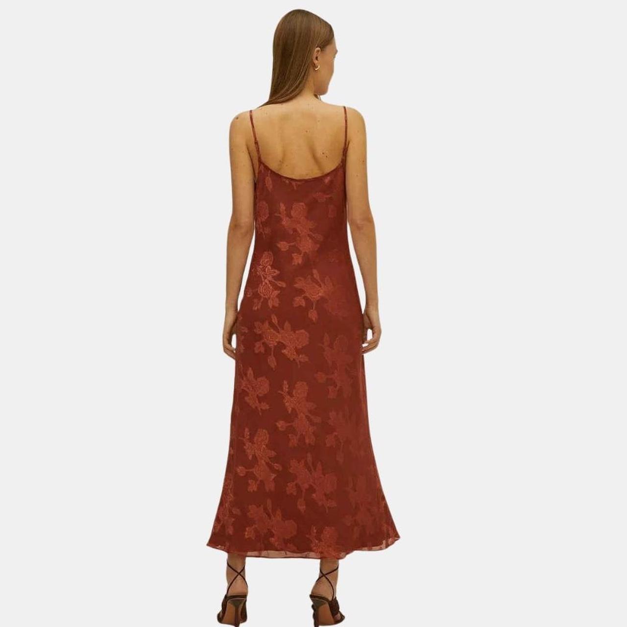 Oasis Rust Dress 🍂 Only worn once! Oasis cowl neck... | Depop