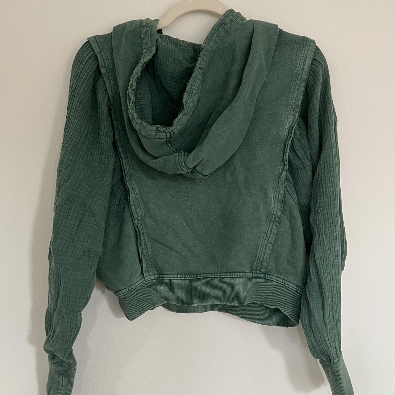 Cute boho green free people hoodie. New with tags - Depop
