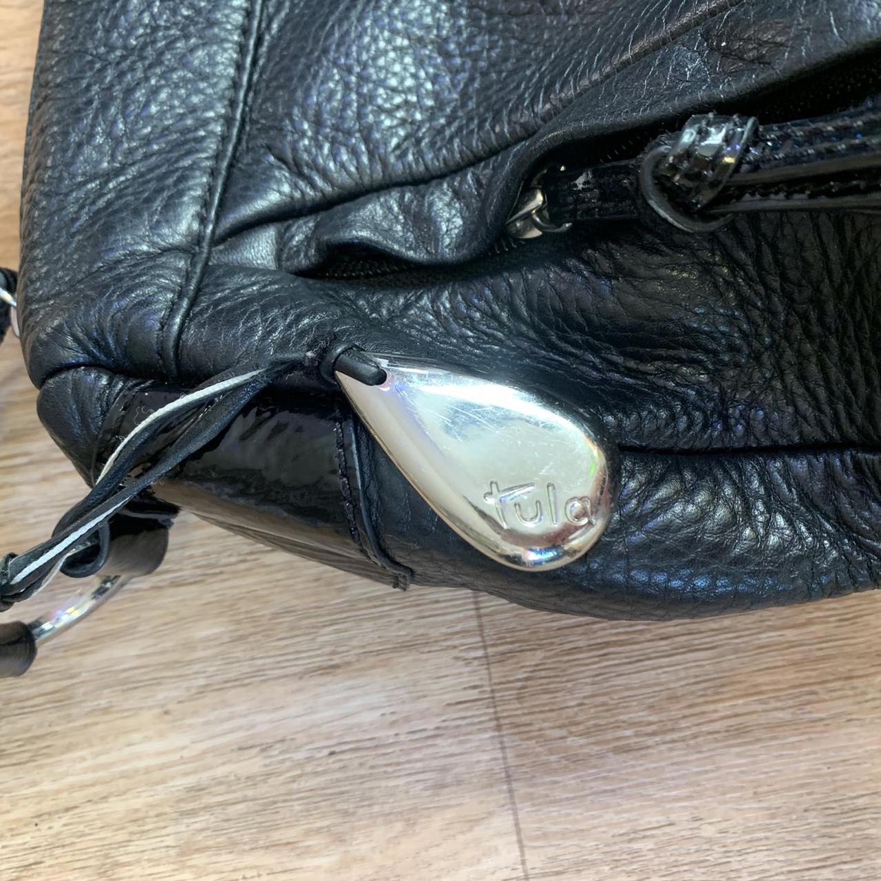 Vintage Y2K Tula Black leather bag Excellent vintage... - Depop