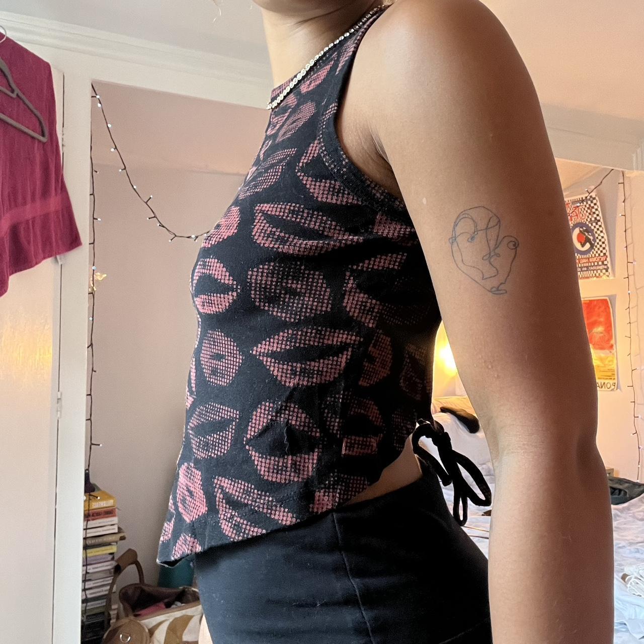 Grunge graphic backless vest top 💋💋 BDG... - Depop