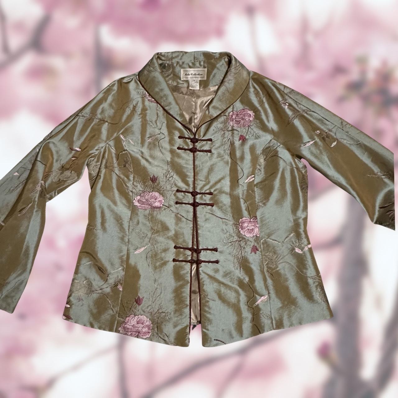 STUNNING color shifting silk jacket that looks... - Depop