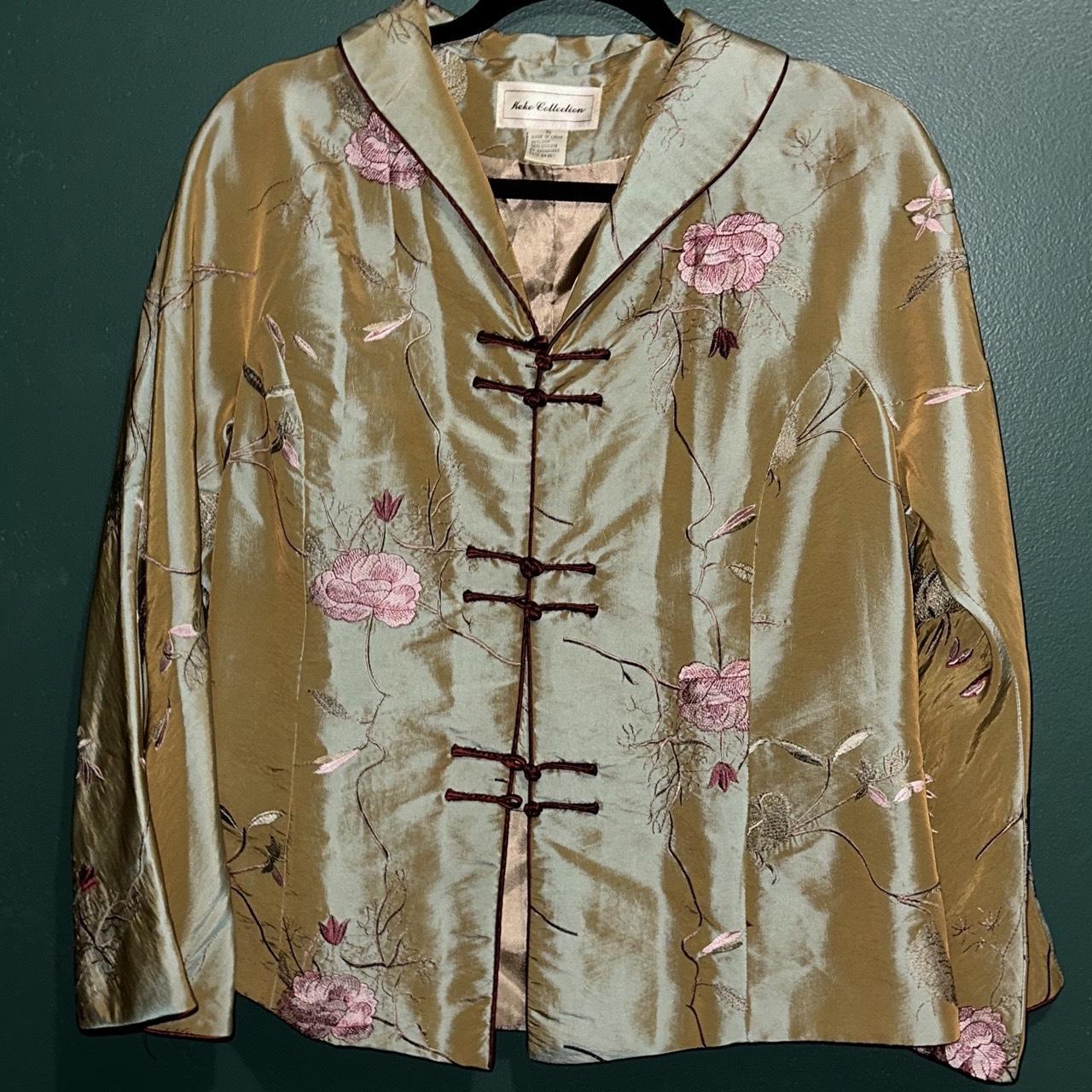 STUNNING color shifting silk jacket that looks... - Depop