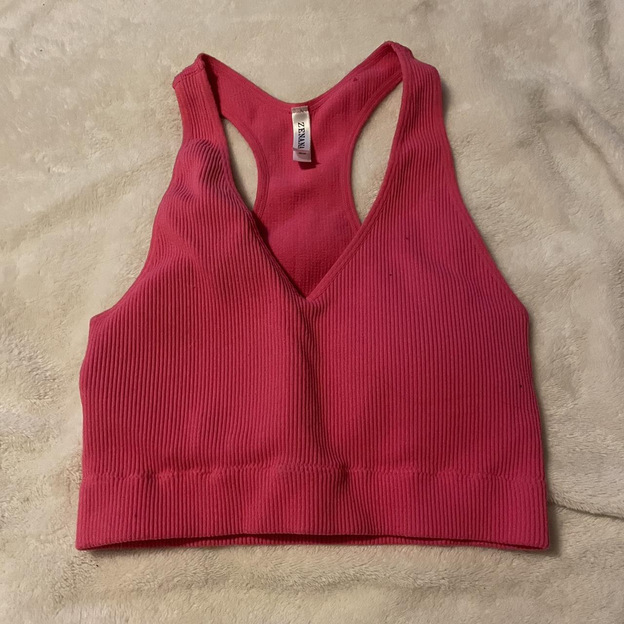 Pink cropped top from local boutique. Never worn. - Depop