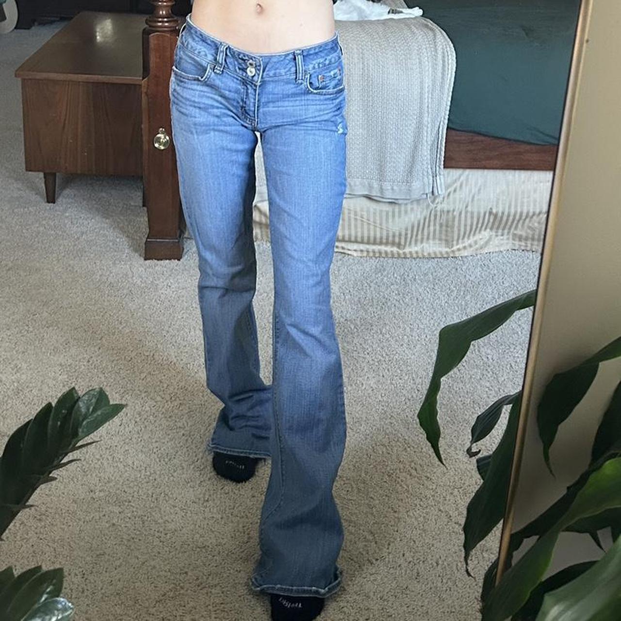 Y2K Low Rise Bootcut Jeans -flared bottom with a... - Depop