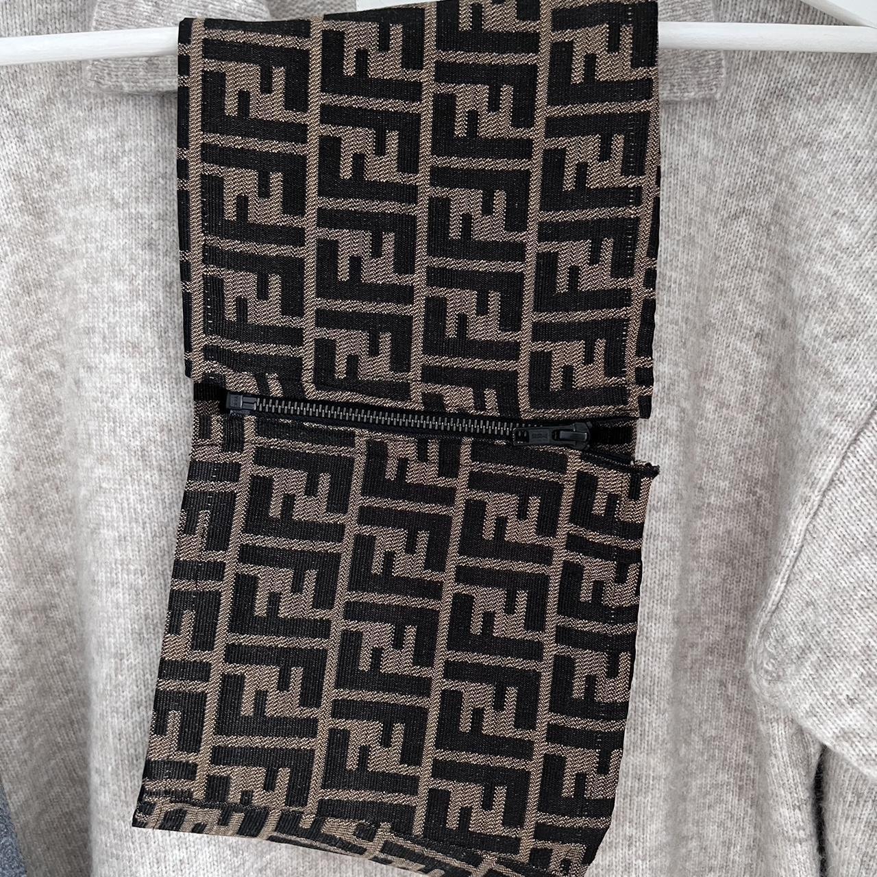 genuine 100% authentic zip up fendi zucca print... - Depop