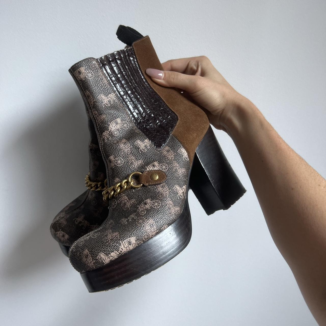 Coach platform heels. Only worn once and super... - Depop