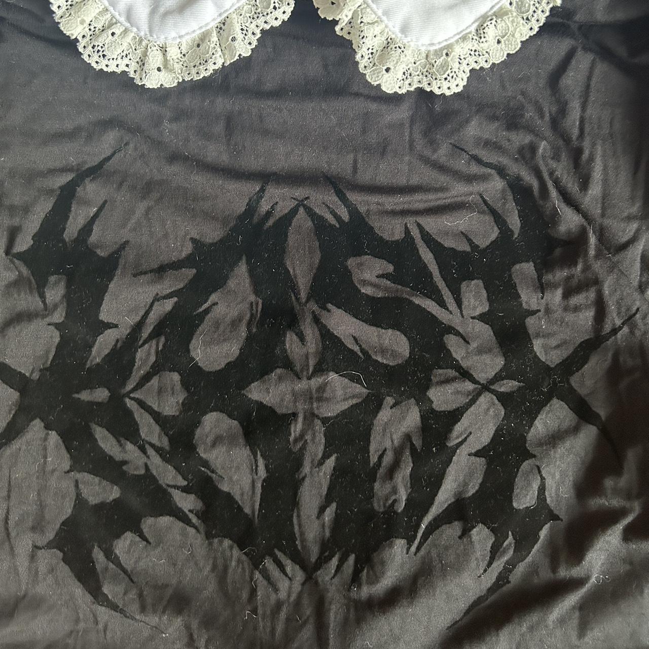 goth peter pan kill star dress wednesday adams... - Depop