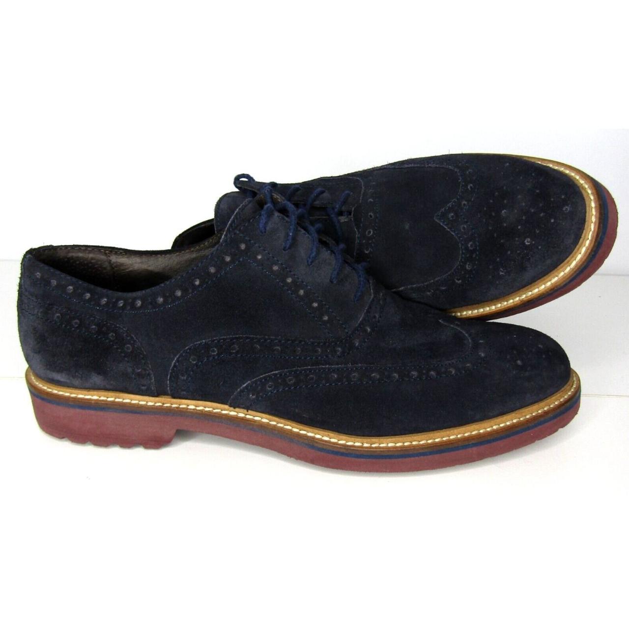 To Boot New York Blue Suede Brogue Oxfords Wingtip... - Depop