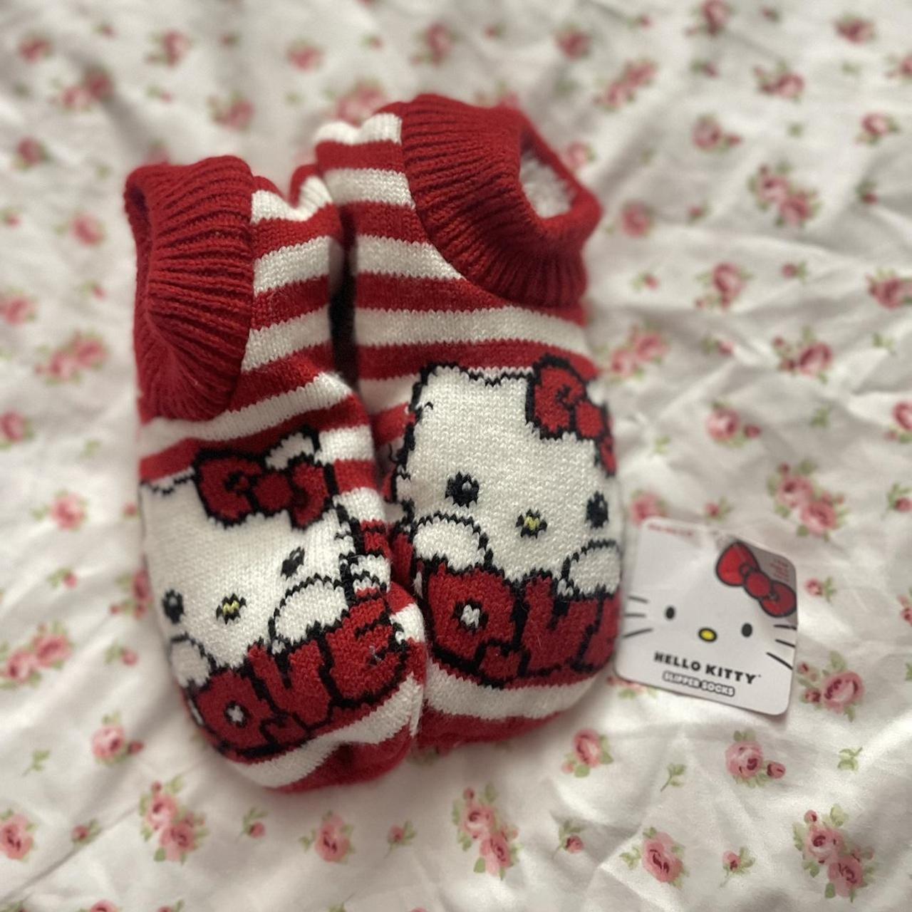 New Hello kitty slipper socks! Fits sizes 4-10! 🩷... - Depop