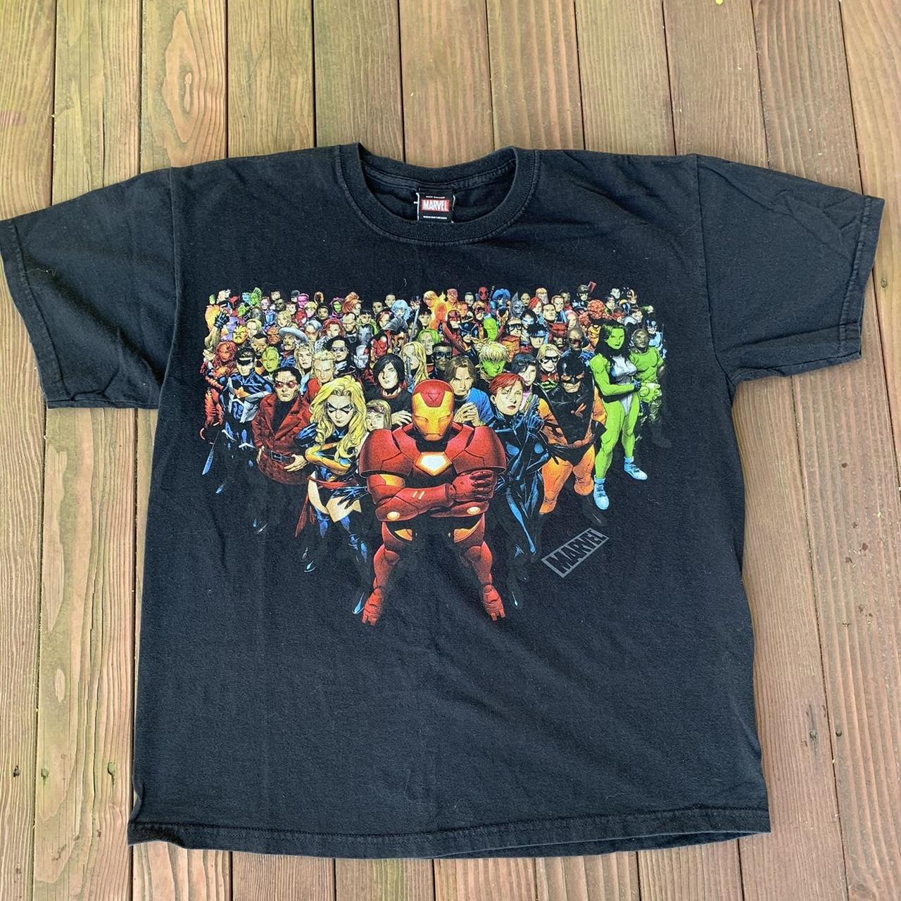 Vintage Y2K Marvel mad engine graphic tee. Has a TON... - Depop
