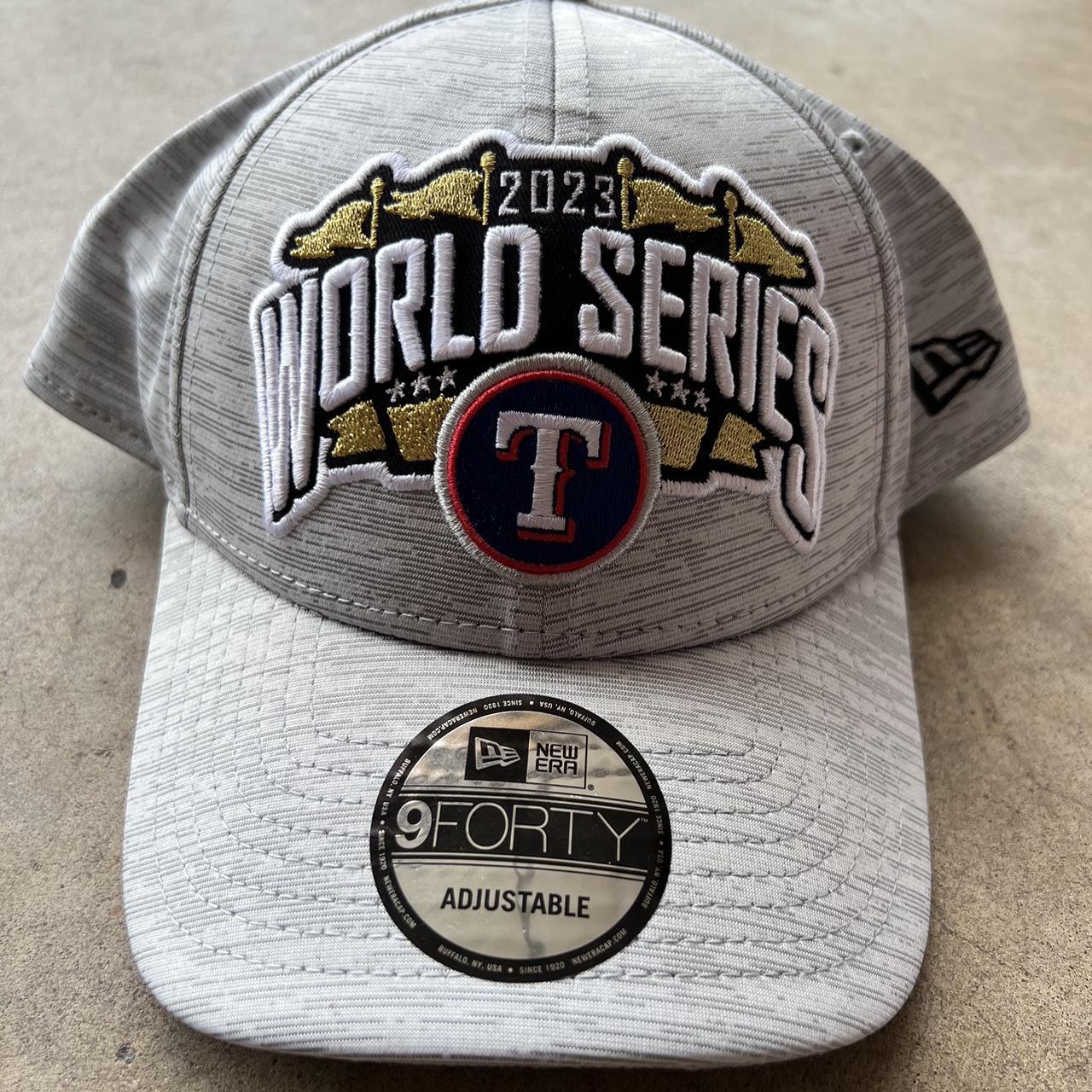 2023 Texas Rangers World Series grey and white hat... - Depop