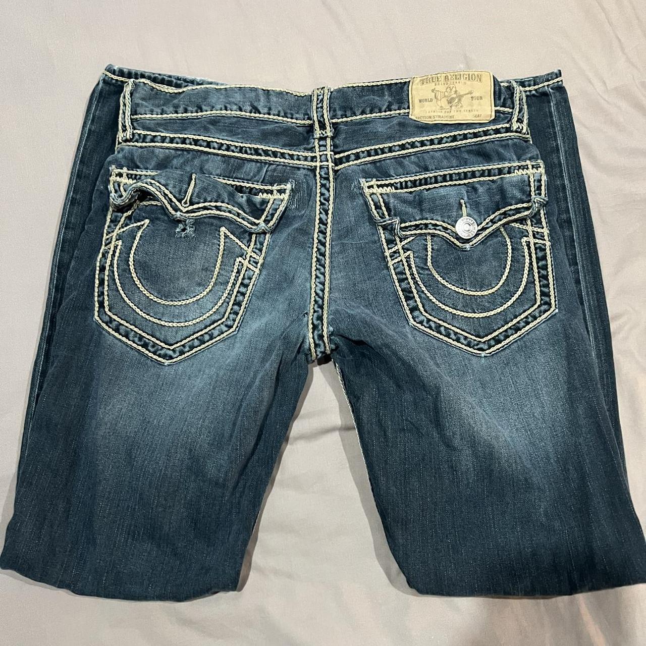 True Religion rope stitch denim 34” waist Straight... | Depop