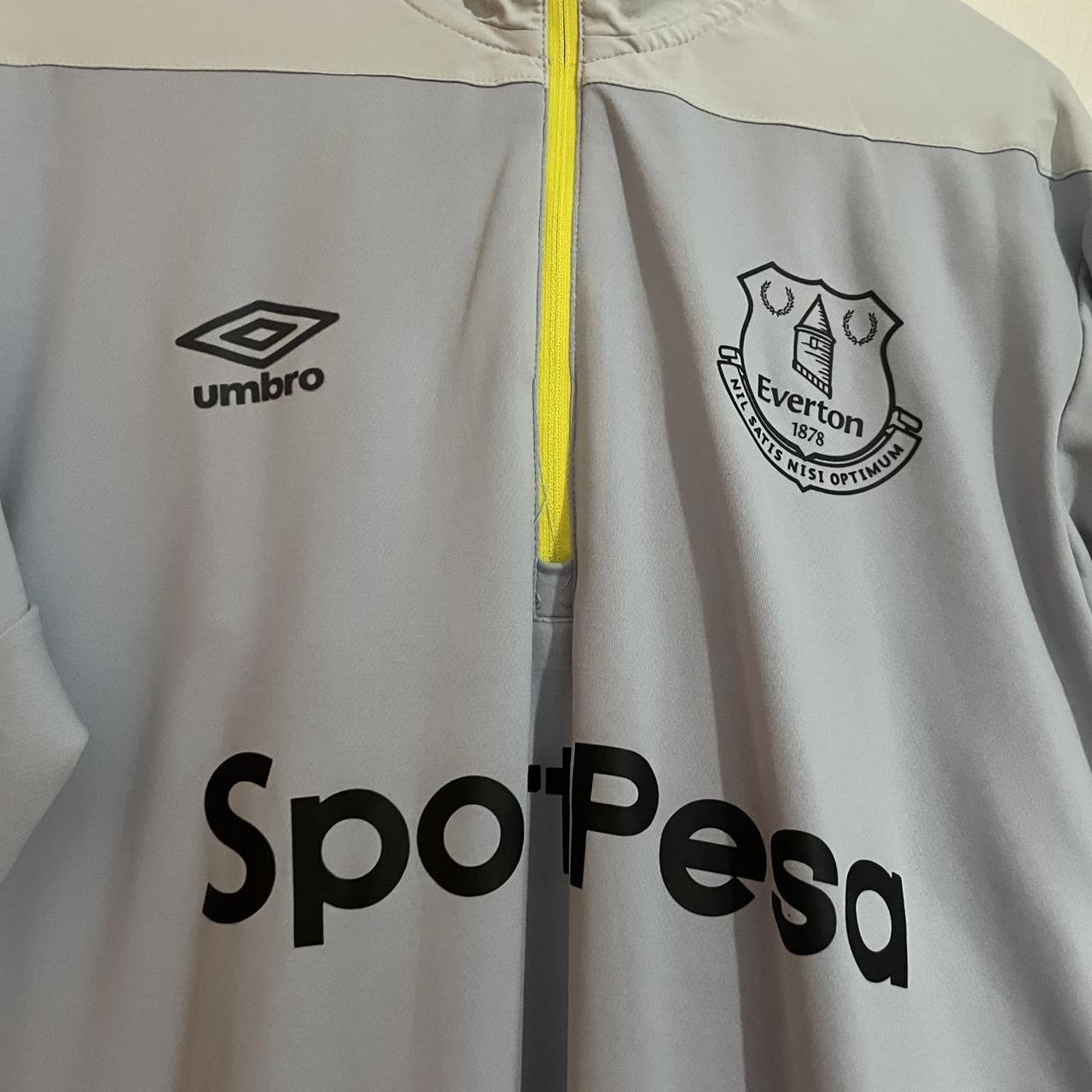 Umbro, Everton light grey , long sleeve , 1/4 zip,... | Depop