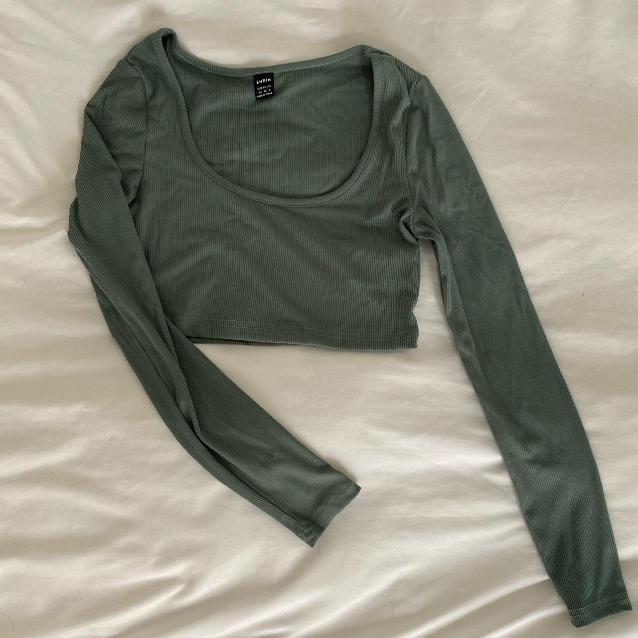 Long sleeve top. It’s like a greenish color... - Depop