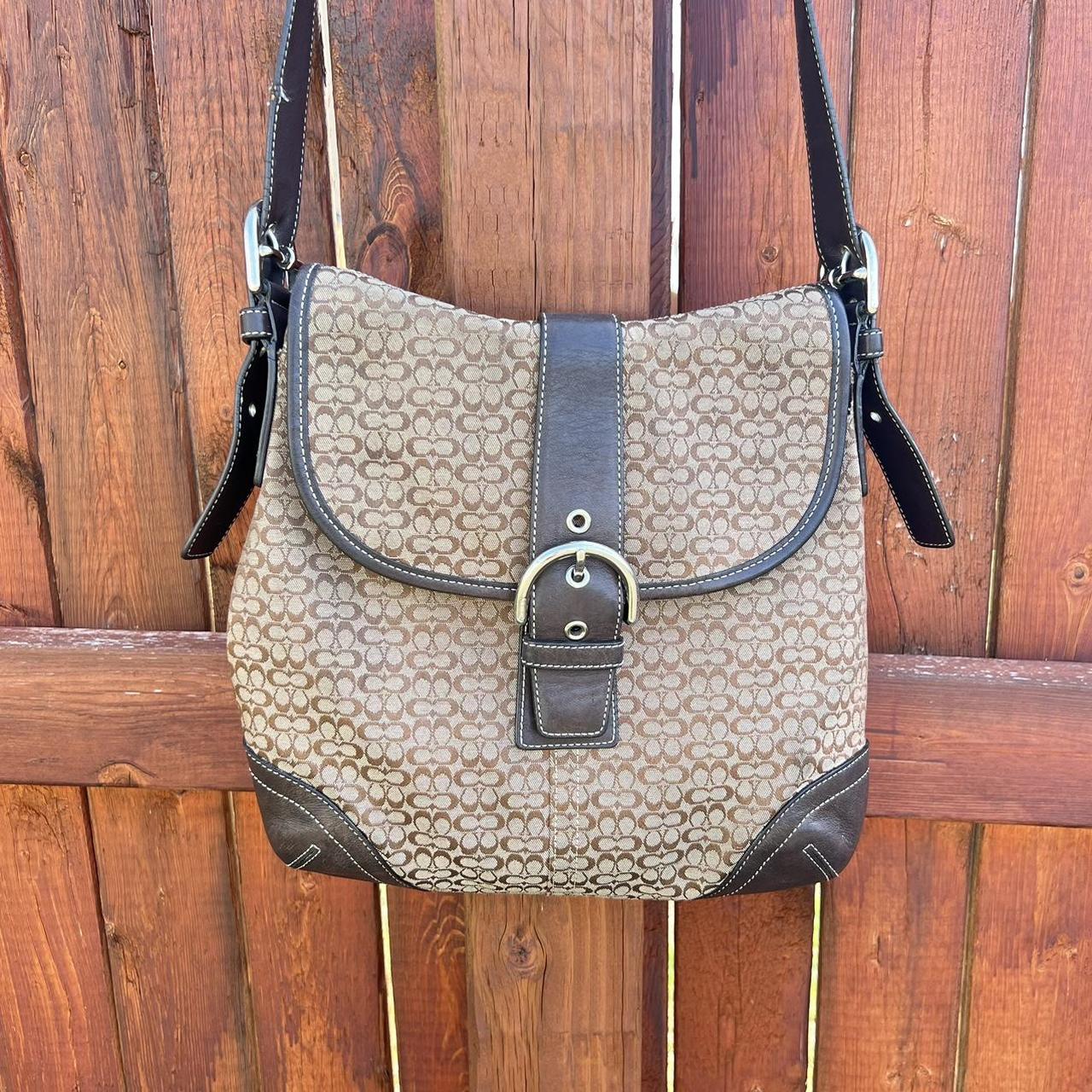 Coach 6376 Signature Jacquard Duffle Flap Shoulder... - Depop