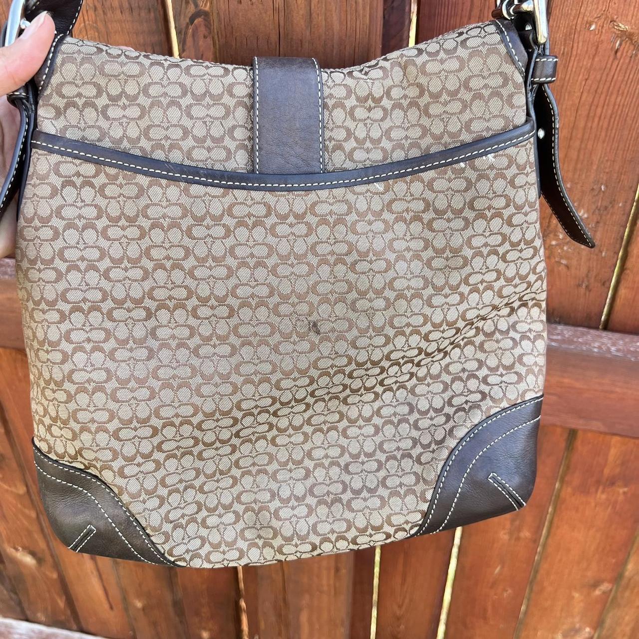 Coach 6376 Signature Jacquard Duffle Flap Shoulder... - Depop