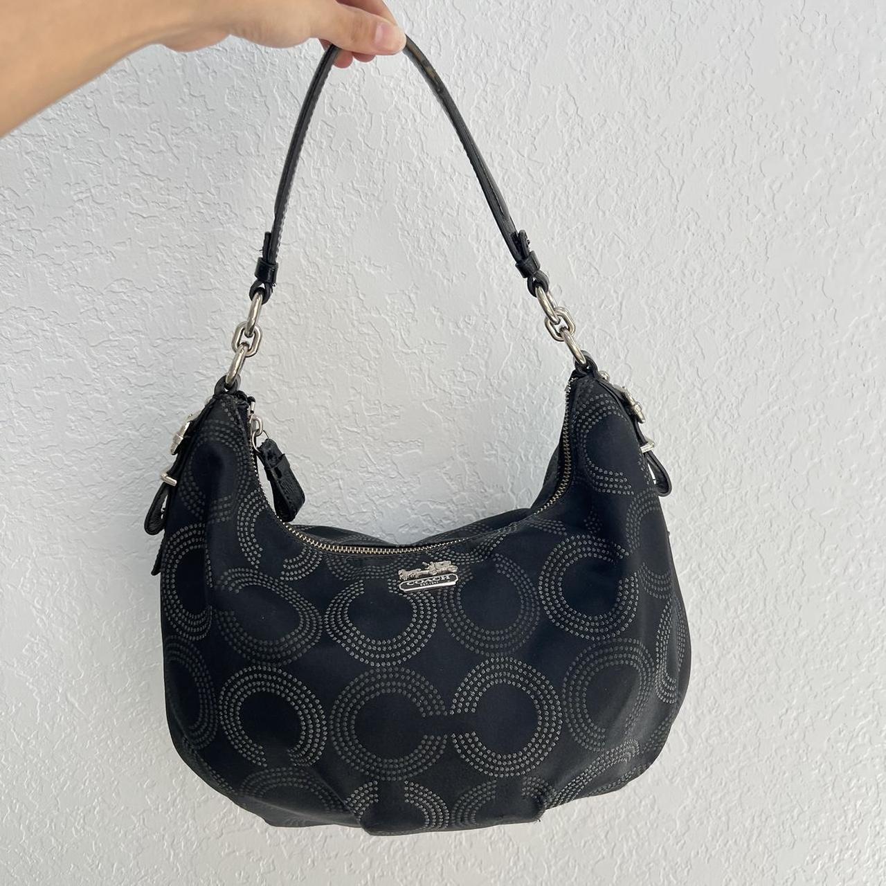 Coach 15929 Madison Dots hobo Satin blue interior... - Depop