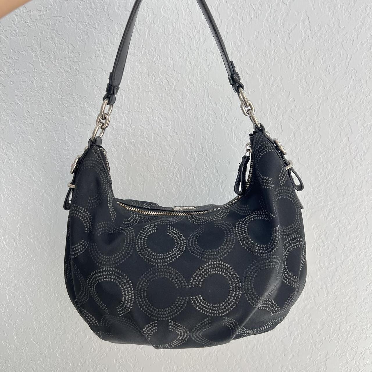 Coach 15929 Madison Dots hobo Satin blue interior... - Depop