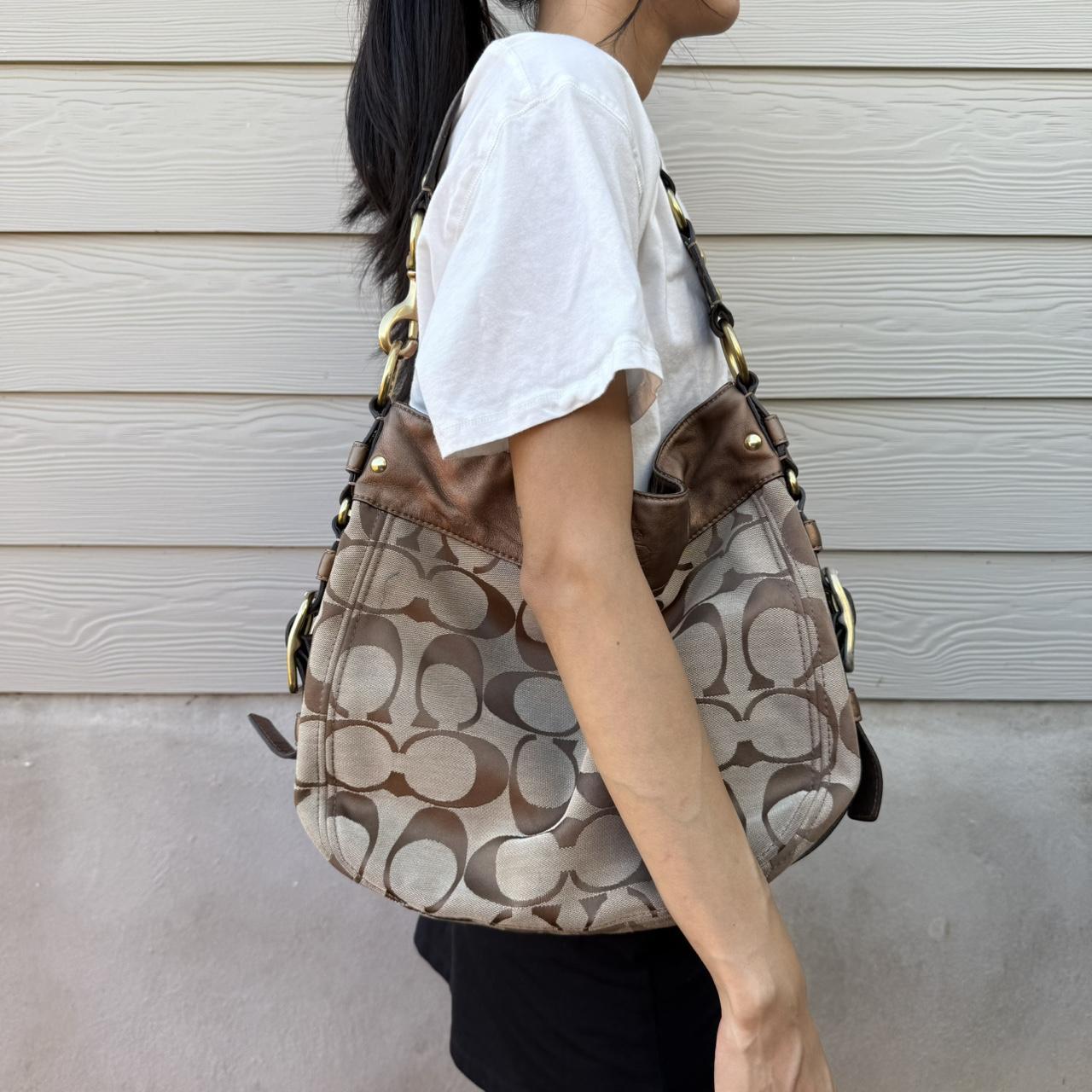 Coach 2008 Zoe Signature Jaquard Hobo Shoulder... | Depop