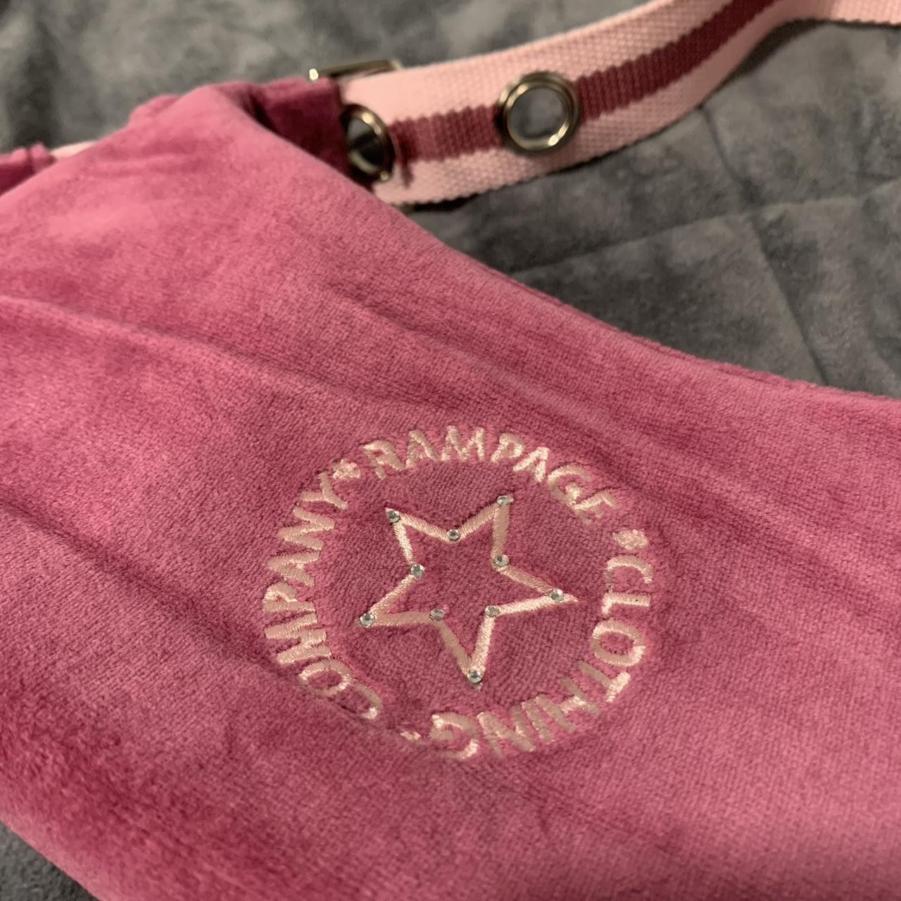 Rampage clothing y2k fuzzy / soft bag purple and... - Depop