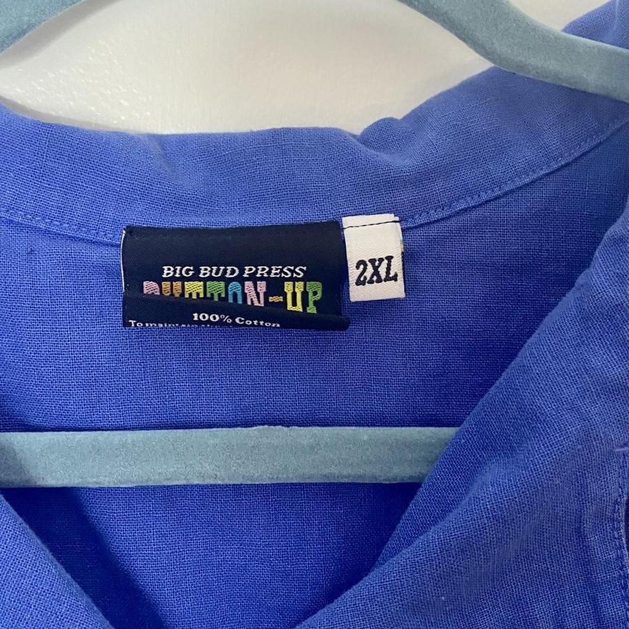 Big Bud Press Button Up Color: cornflower blue (no... - Depop