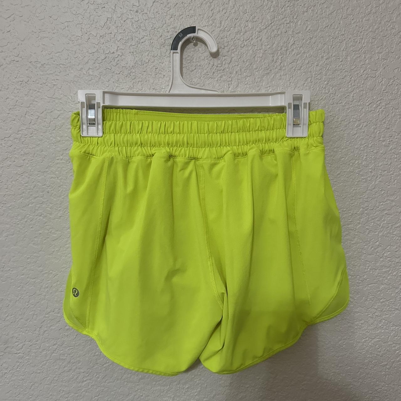 Hightlight yellow low rise 4 inch hotty hot... - Depop