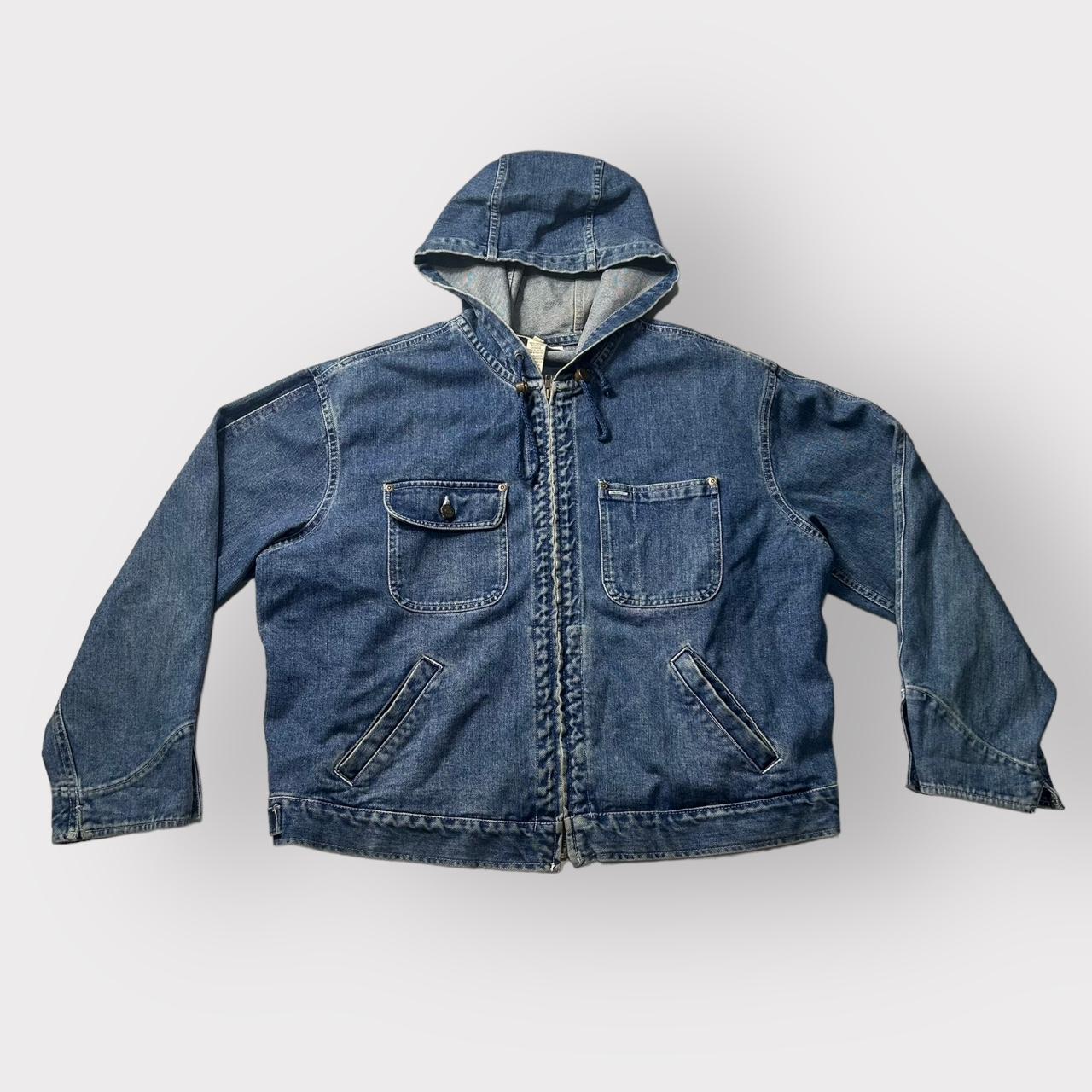Denim cargo pocket heavy jacket The perfect denim... - Depop