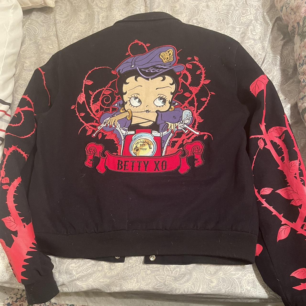 JHdesigns Betty boop racing jacket #racingjacket... - Depop
