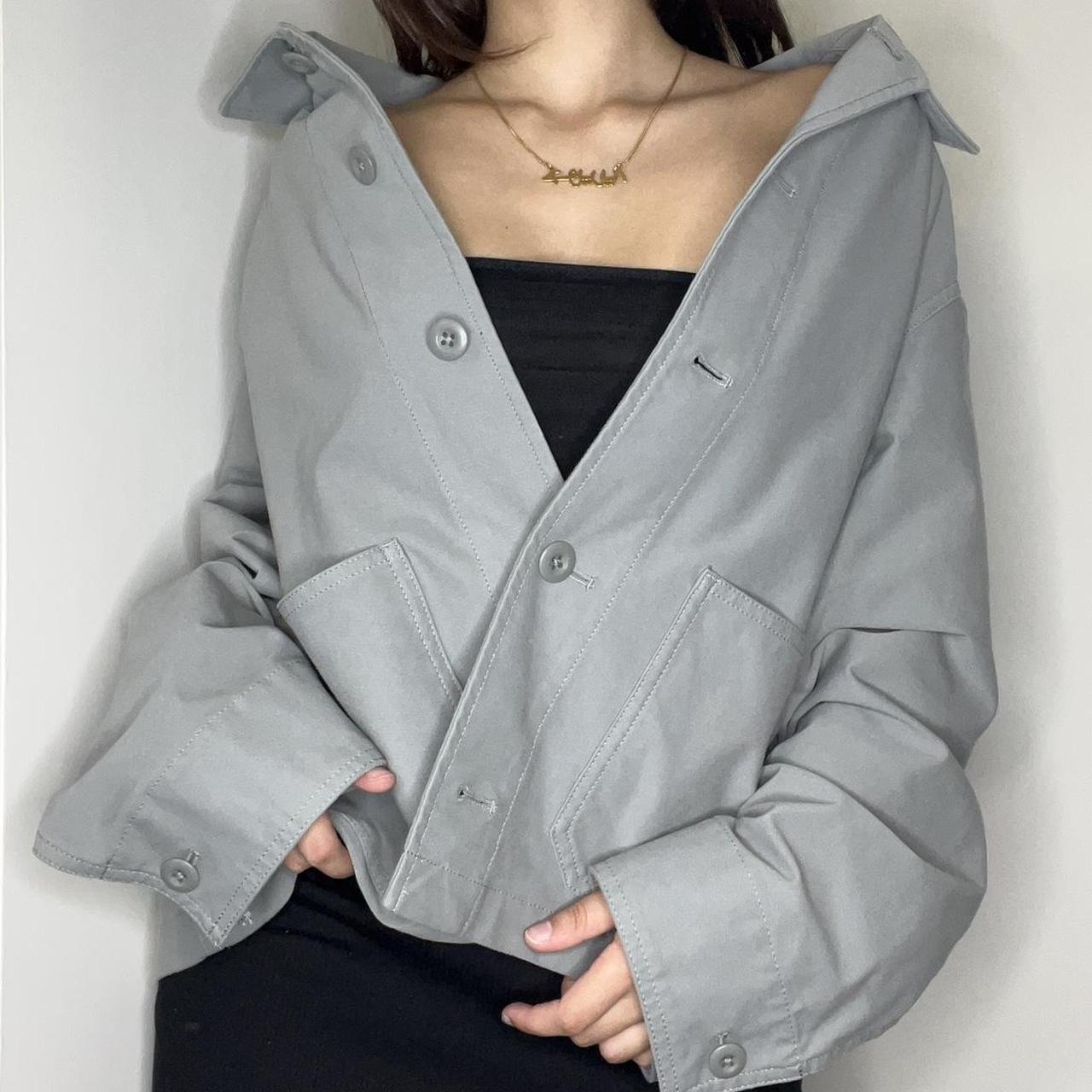 uniqlo button up jacket - size large - Depop