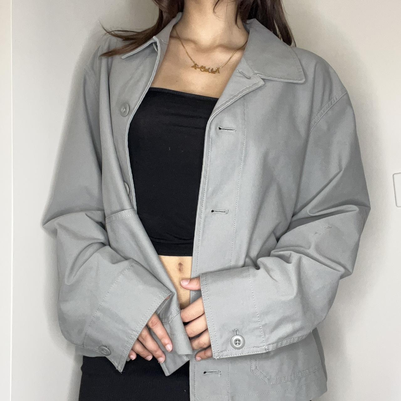 uniqlo button up jacket - size large - Depop