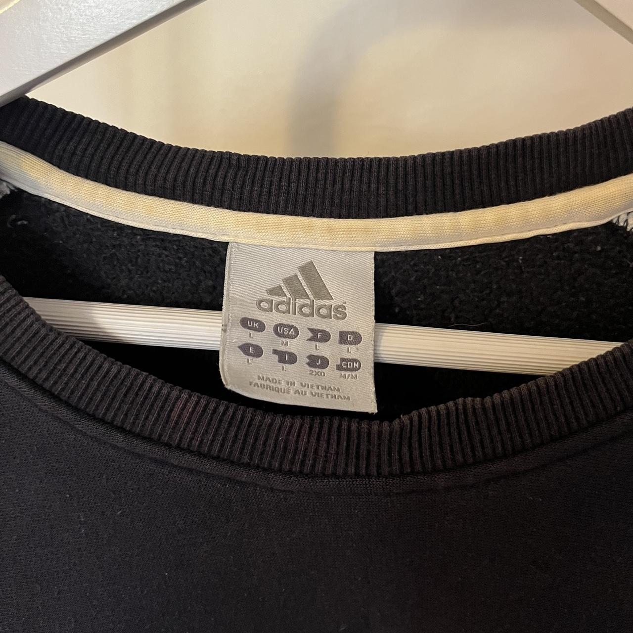 Vintage dual colour adidas crew neck jumper Size... - Depop