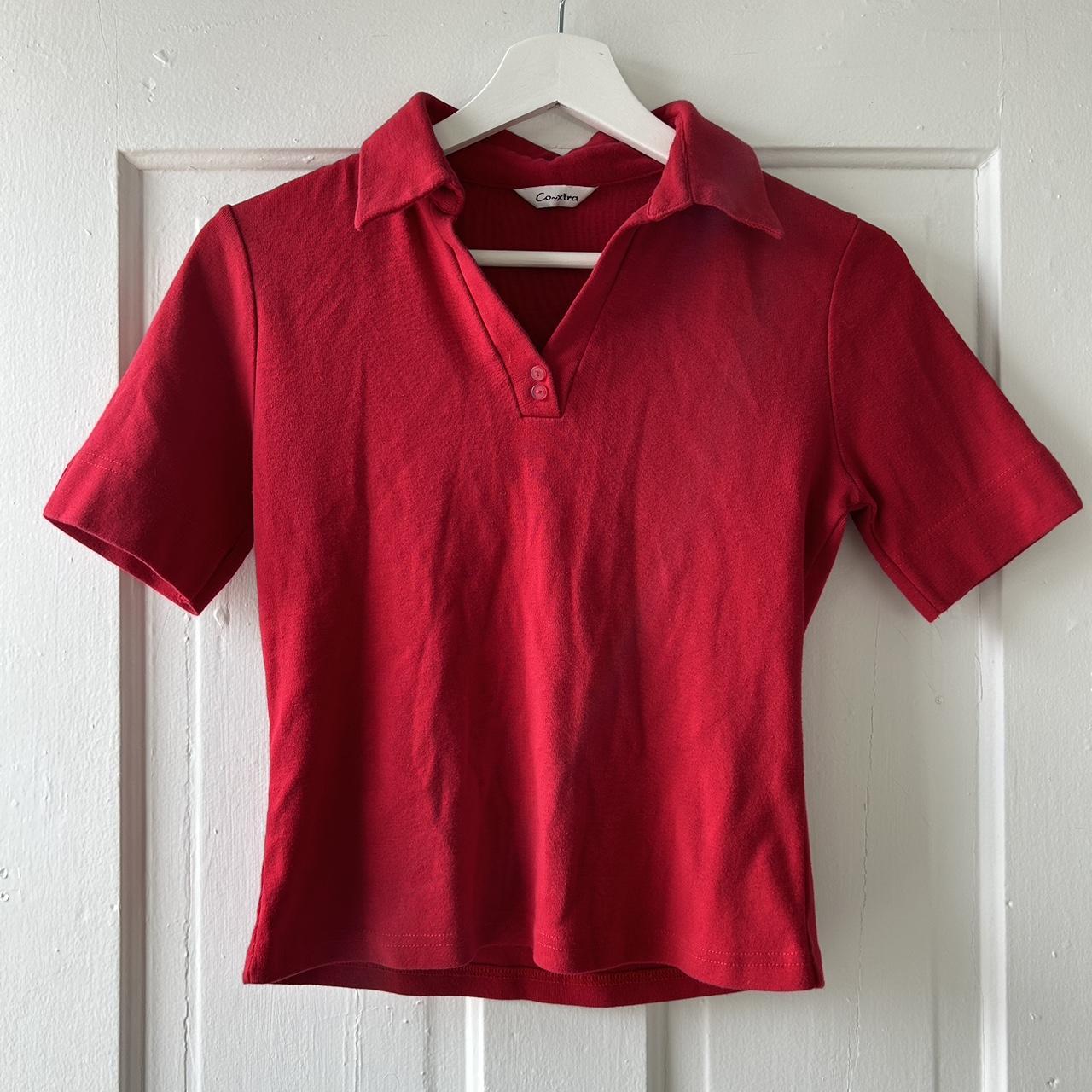 90s RED TOP - Depop