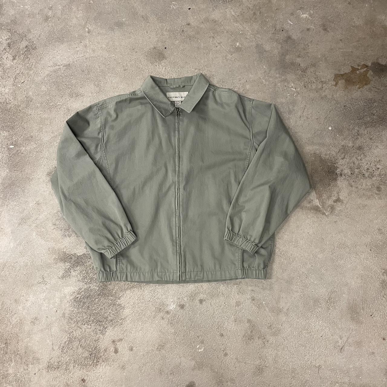 light green work jacket #vintage #workwear... - Depop