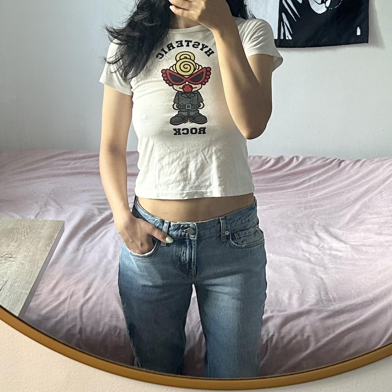 Hysteric Glamour mini tee -color white -size... - Depop