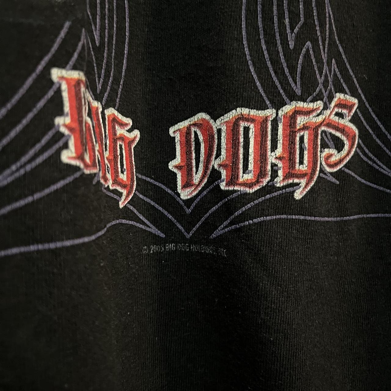 Y2K big dogs biker tee. Good condition. Huge... - Depop