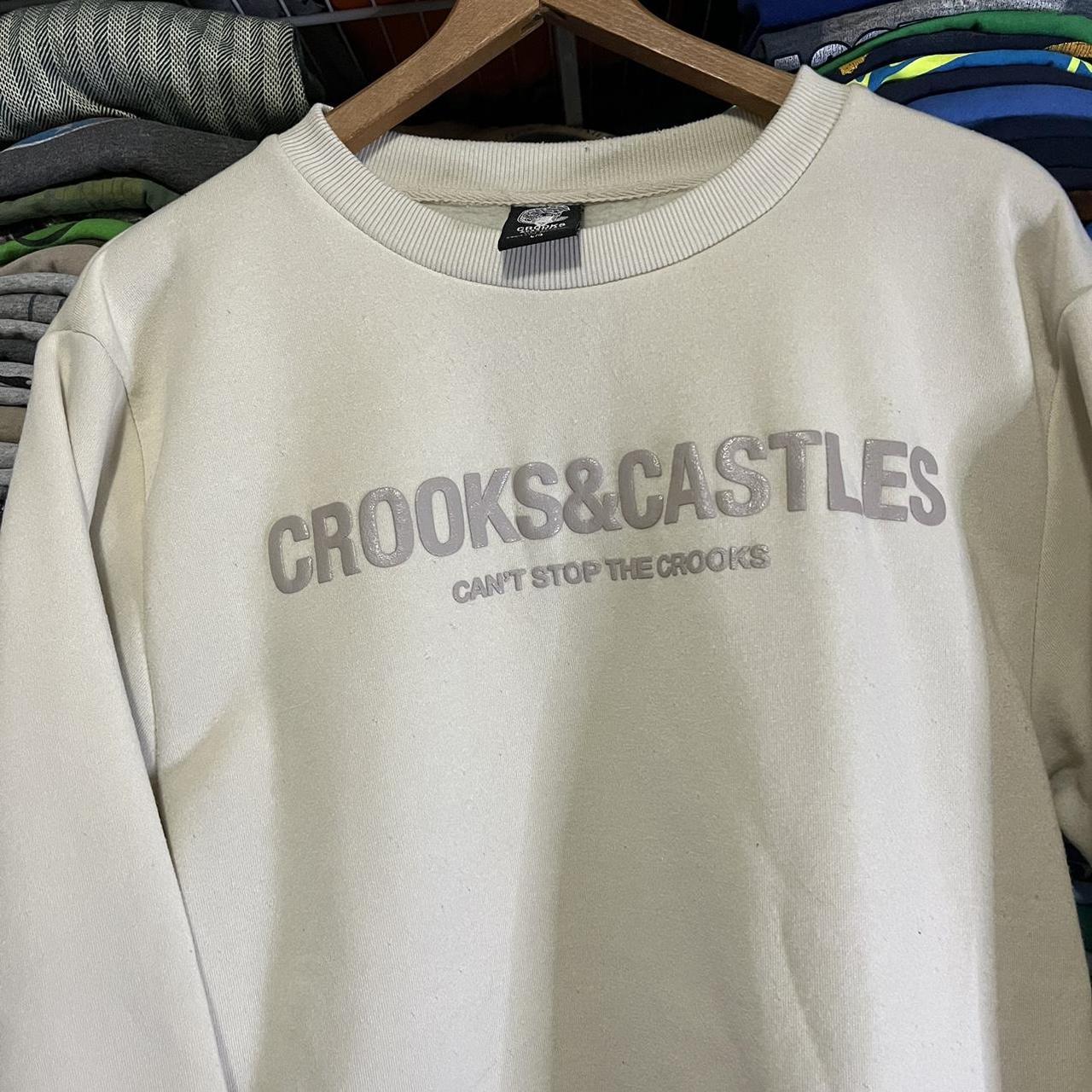 Crooks and castles cream color spell out essential... | Depop