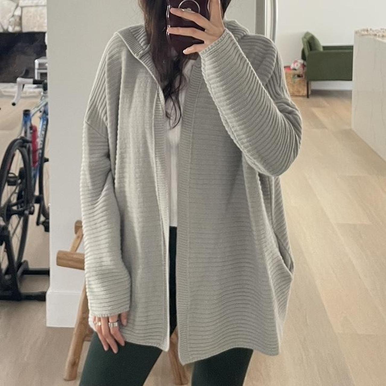 Sheinside hooded ribbed sweater! Cozy and... - Depop