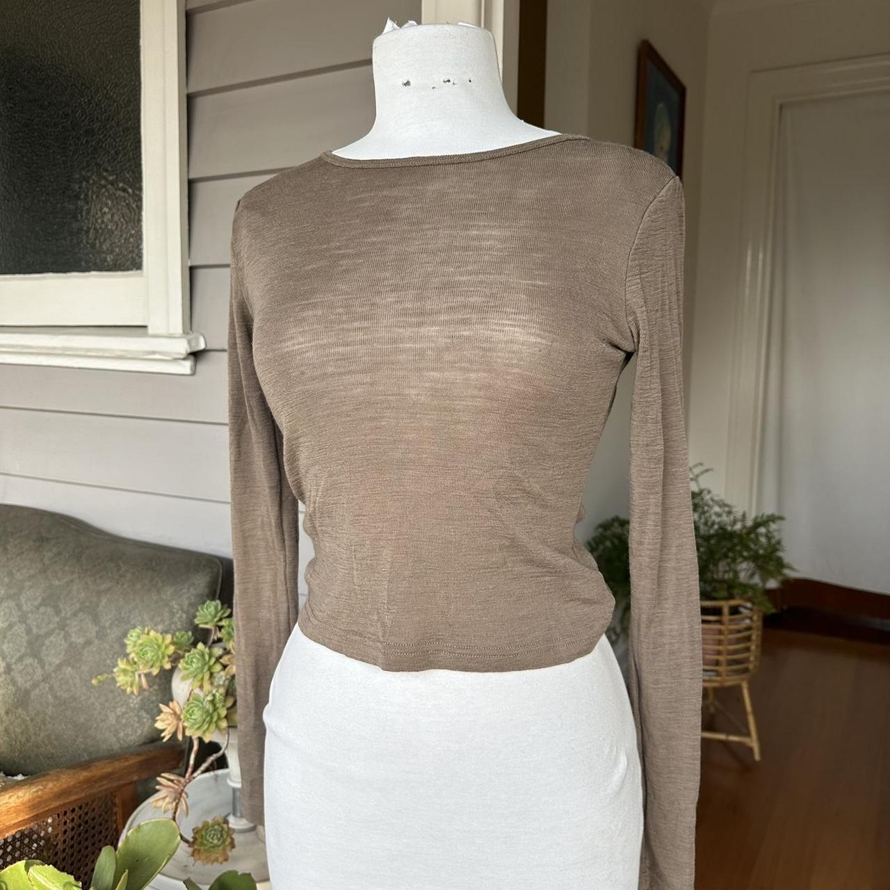 Glassons brown long sleeve. Size medium. - Depop