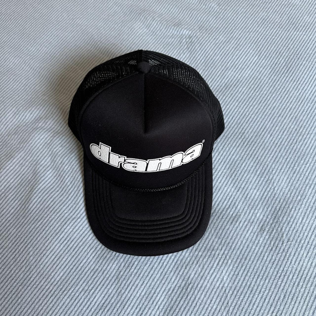 Drama Call Men's Black and White Hat | Depop