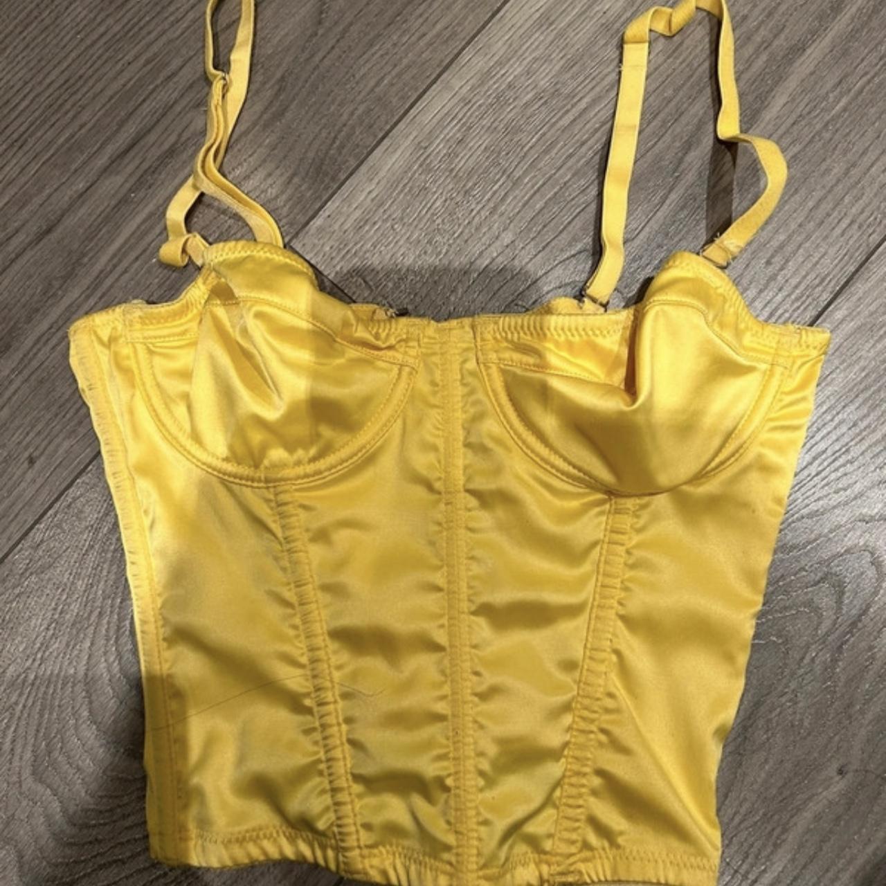 Urban outfitters yellow corset top In perfect... - Depop