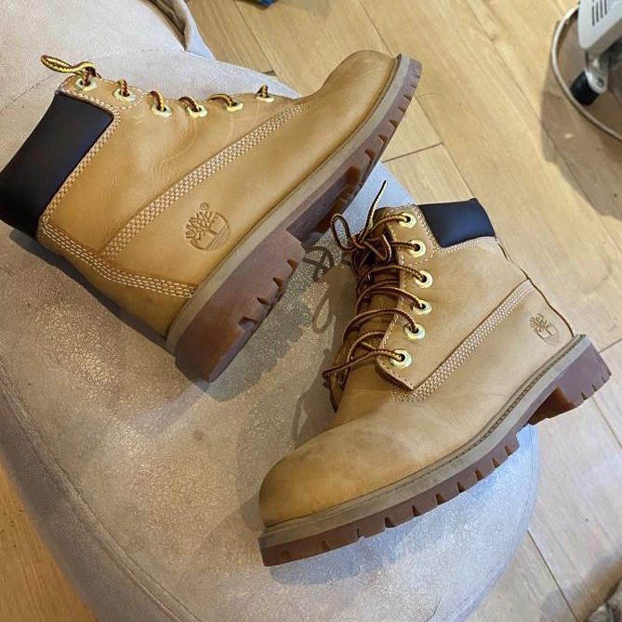 Timberlands size 3 Used but still lots of life left - Depop