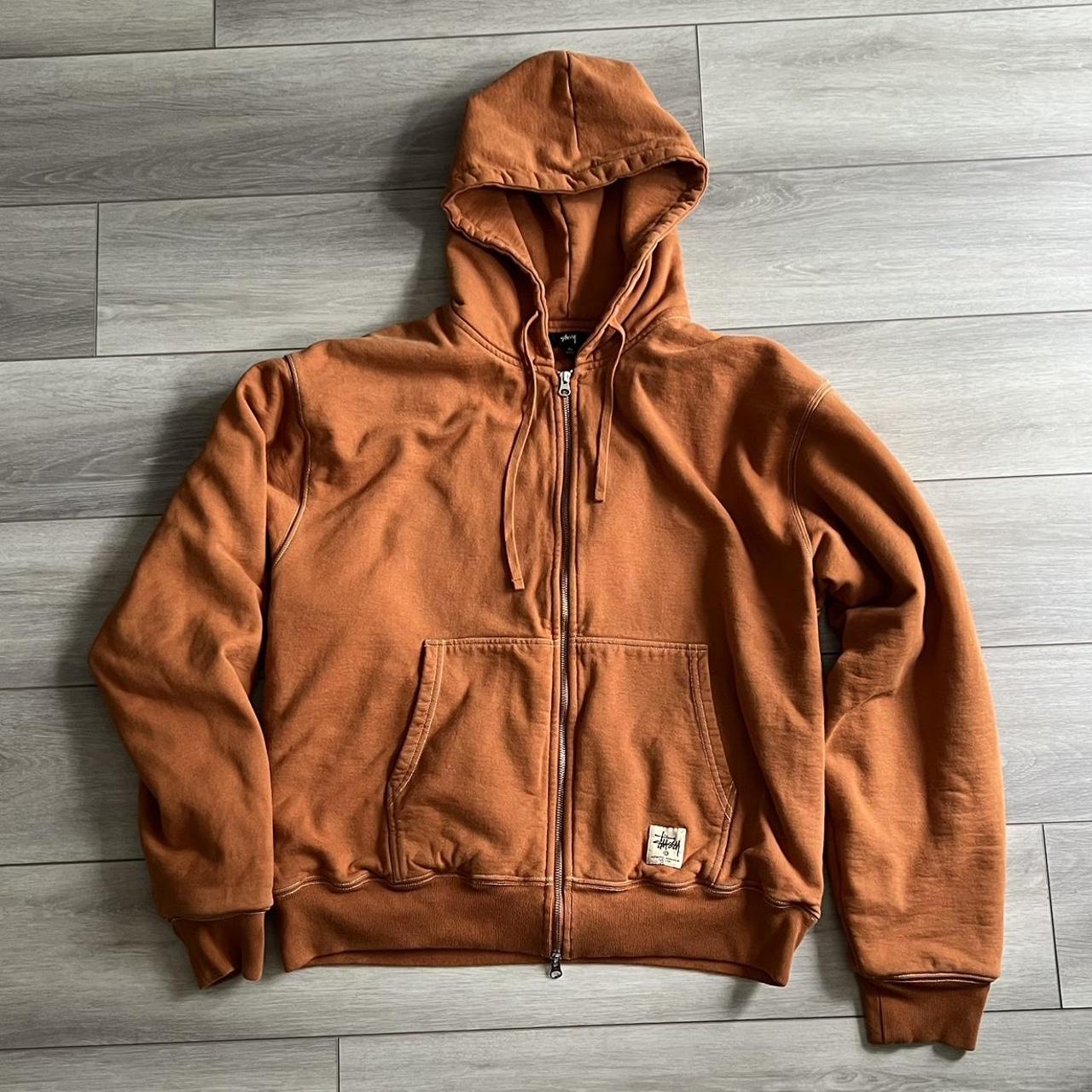 Stüssy Double Face Label Zip Up Work hoodie/jacket... - Depop