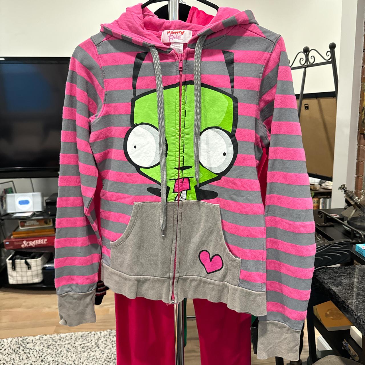 - INVADER ZIM ZIP UP - HOODED - FRONT AND BACK... - Depop
