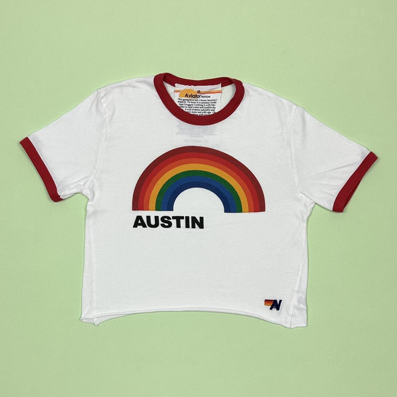 Aviator Nation Women's multi T-shirt | Depop